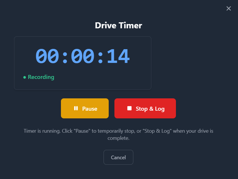 My Driving Log - Free Driving Tracker